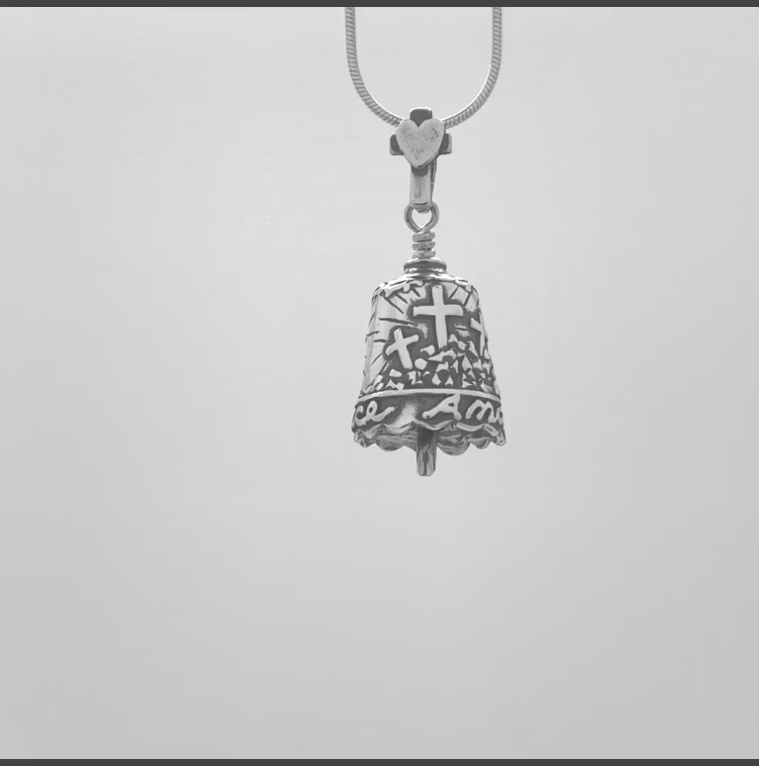 Amazing Grace Sterling Silver Bell Pendant - A Unique Gift Of Faith ...