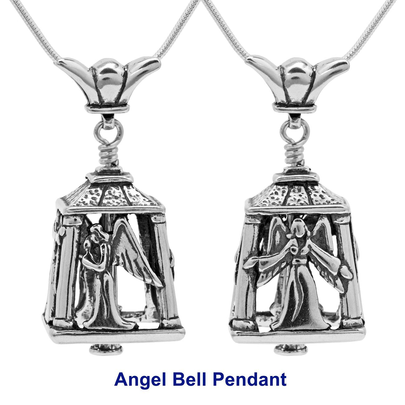 Angel Bell Sterling Silver Pendant - A Unique Gift of Faith – The Bell ...