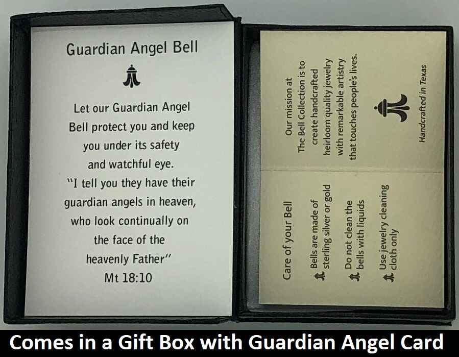 Guardian Angel Silver Charm Bell - Handcrafted Angelic Gift – The Bell ...
