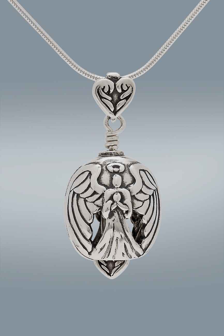 Guardian Angel Pendant Bell - Handcrafted Sterling Silver Gift Of Faith ...